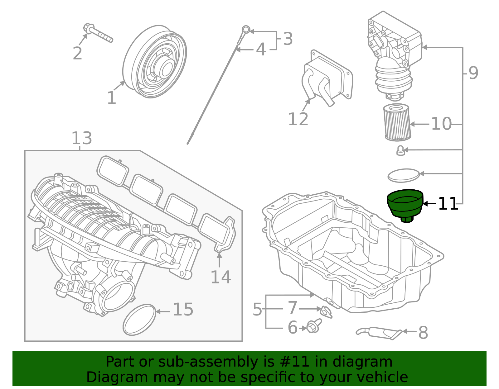 26315-2J000 - Kia Engine Oil Filter Housing Cover 2021-2025 Kia ...
