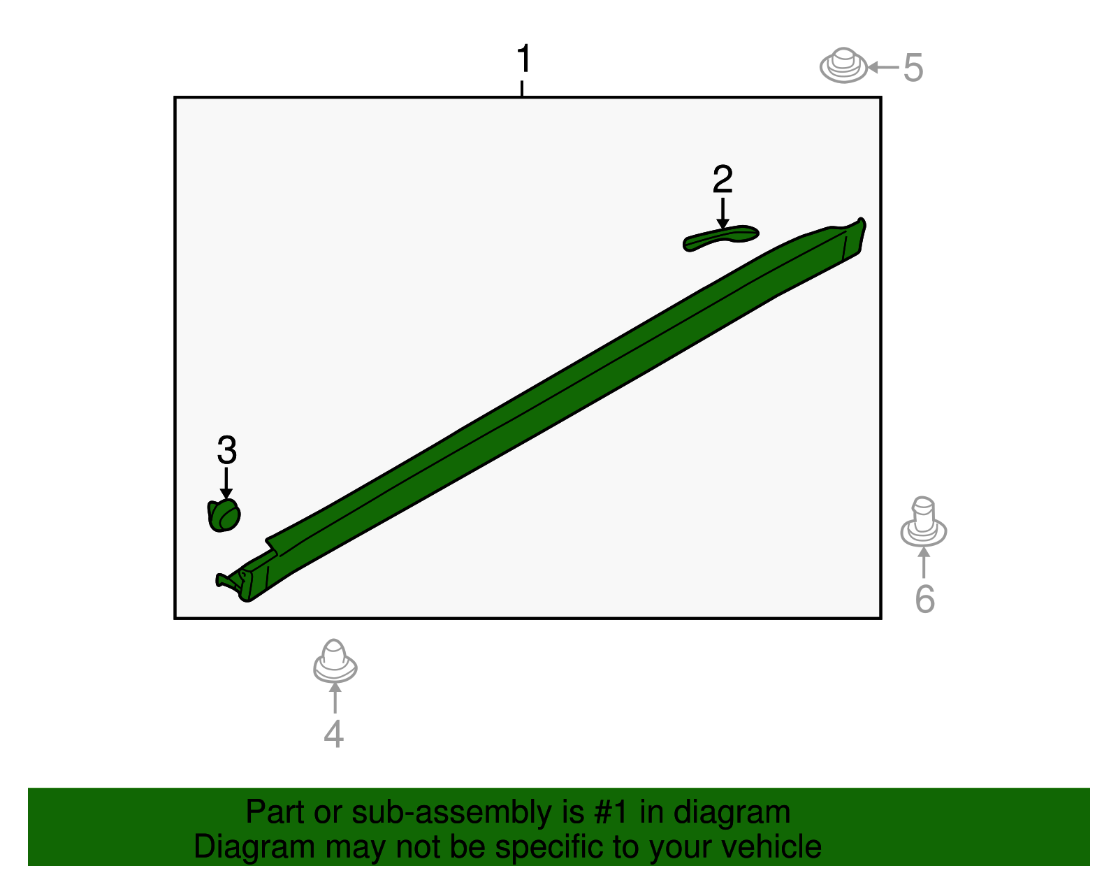 2010-2014 Subaru Legacy Rocker Molding 96051AJ00ANN | Subaru Parts Guys