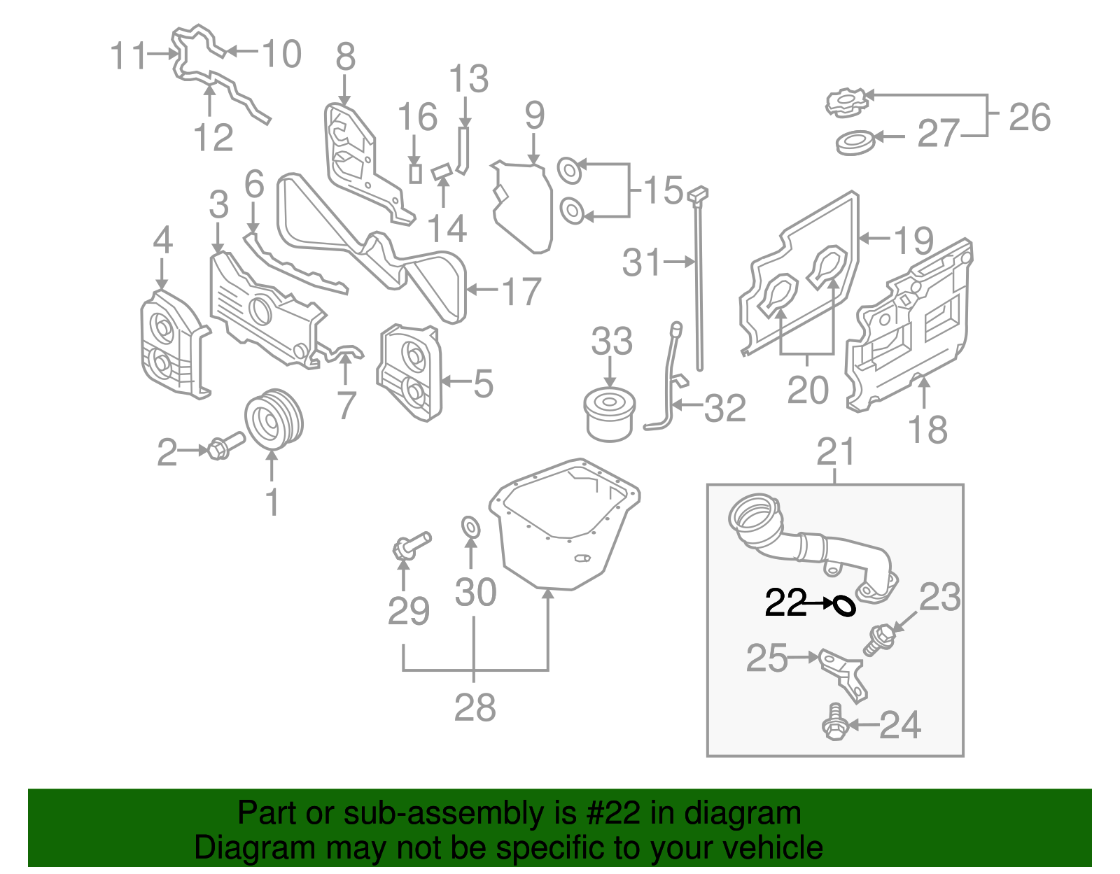 1987-2021 Subaru Oil Filler Tube O-Ring 806922120 | Subaru Parts Store