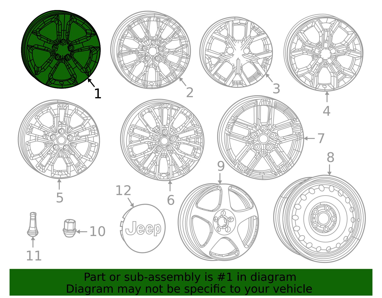 Wheel, Alloy 68602272AA | Mopar Parts Canada