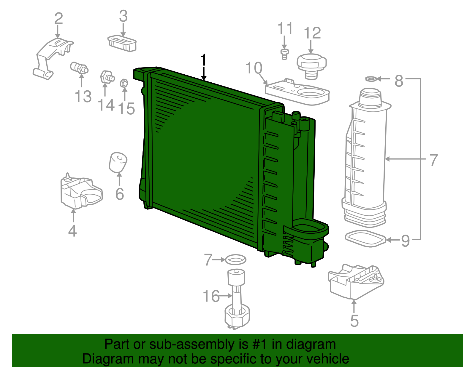 17111728907 - 1991-1999 BMW Radiator (17-11-1-728-907) | BMW of South ...