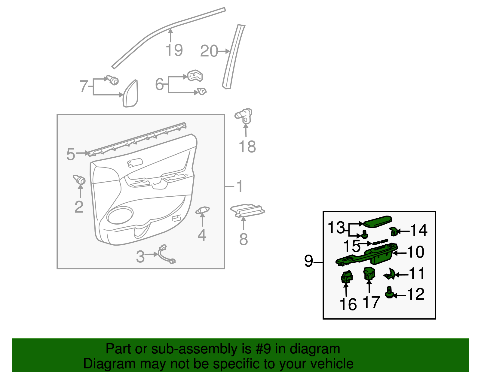74240-AE043-B0 - Armrest Assembly - 2006-2010 Toyota Sienna | Nucar ...