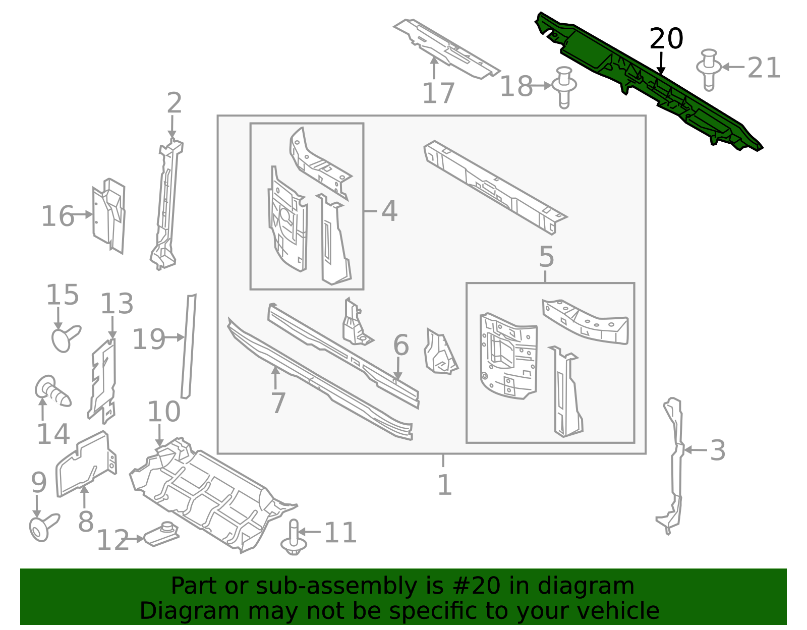 2021-2026 Ford Radiator Support Air Deflector LC2Z-19E672-A | Ford OEM ...