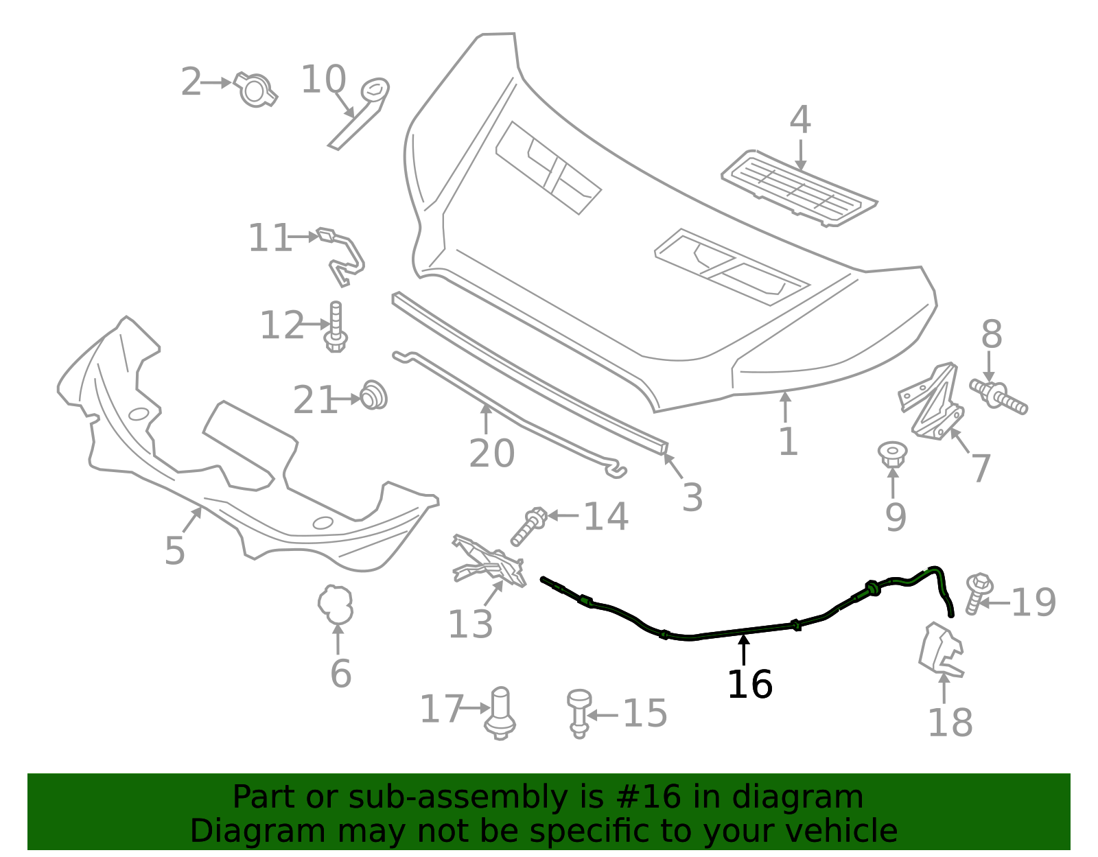 CK4Z-16916-A - Release Cable 2015-2019 Ford | Ford Parts Direct