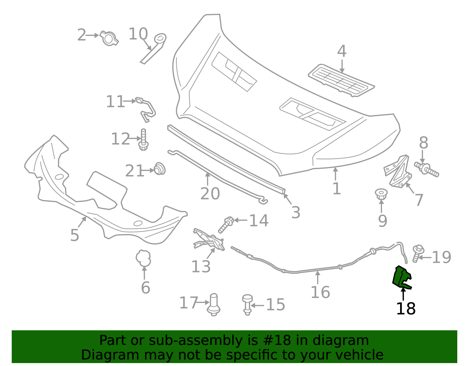 2015-2025 Ford Release Handle CK4Z-16B626-A | Miracle Ford Parts