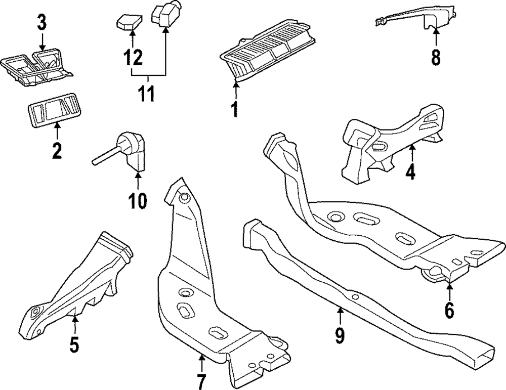 5H1-819-151 - Lower Duct 2022-2024 Volkswagen | Wolfsburg Parts Direct