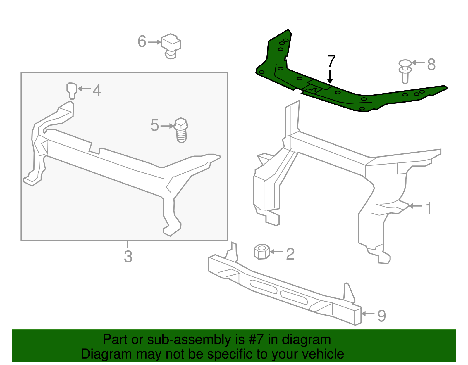 OEM GM Front Compartment Front Sight Shield For 2013-2017 GMC - Part No ...