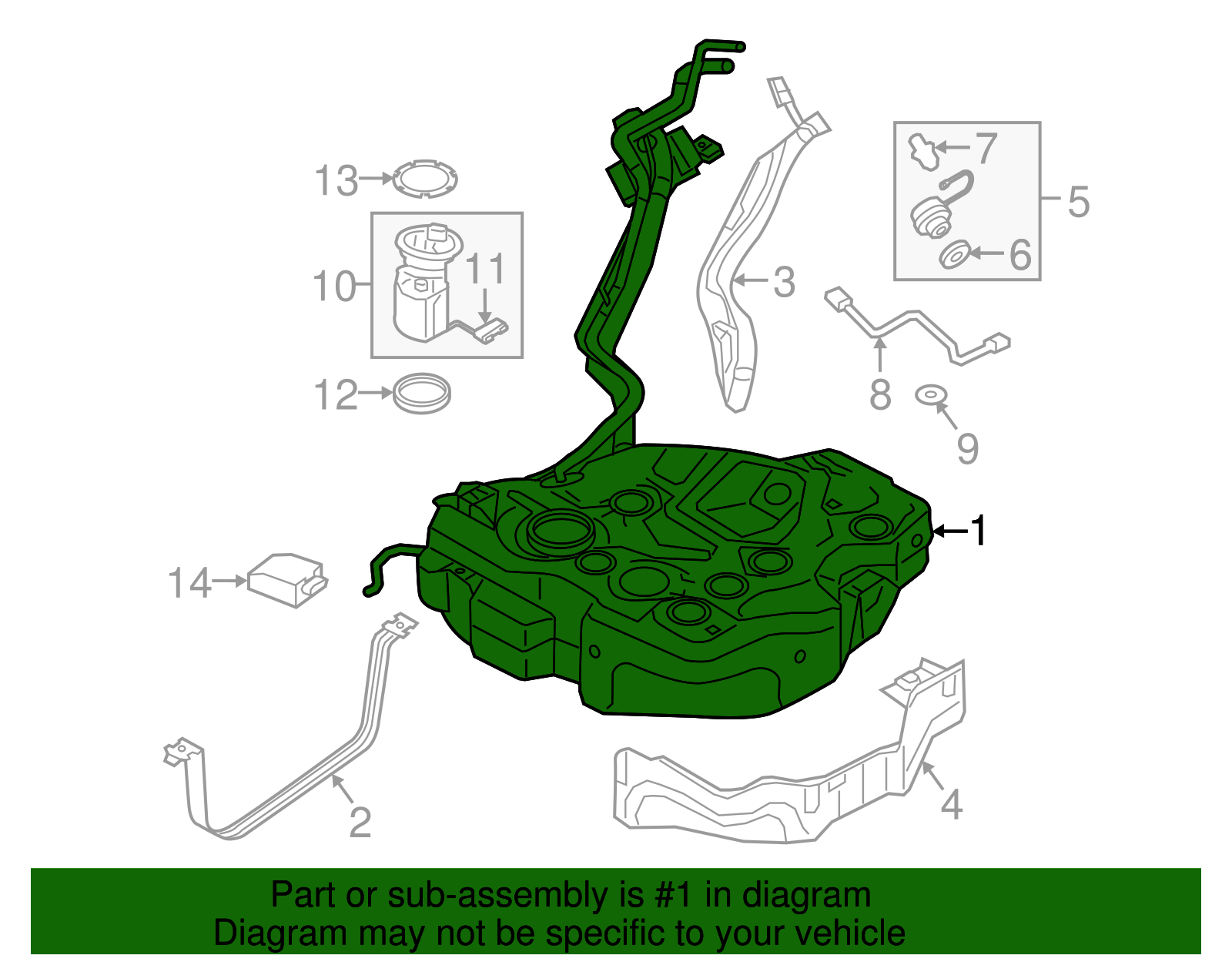 2015-2019 Volkswagen Fuel Tank 5Q0-201-055-BG | VW Direct Parts