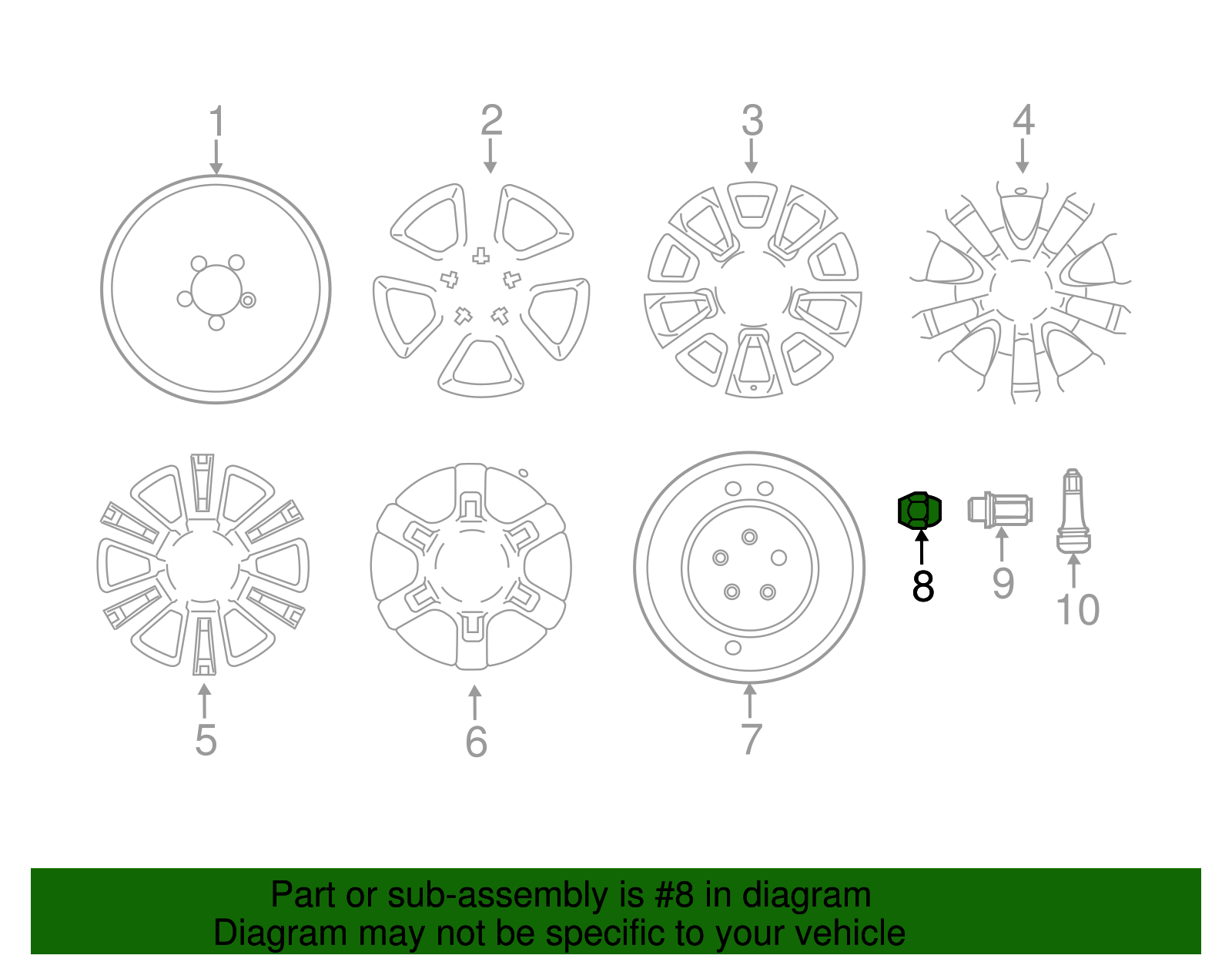2007-2021 Toyota Tundra Wheel Nut 90942-A1003 | Toyota Parts Center