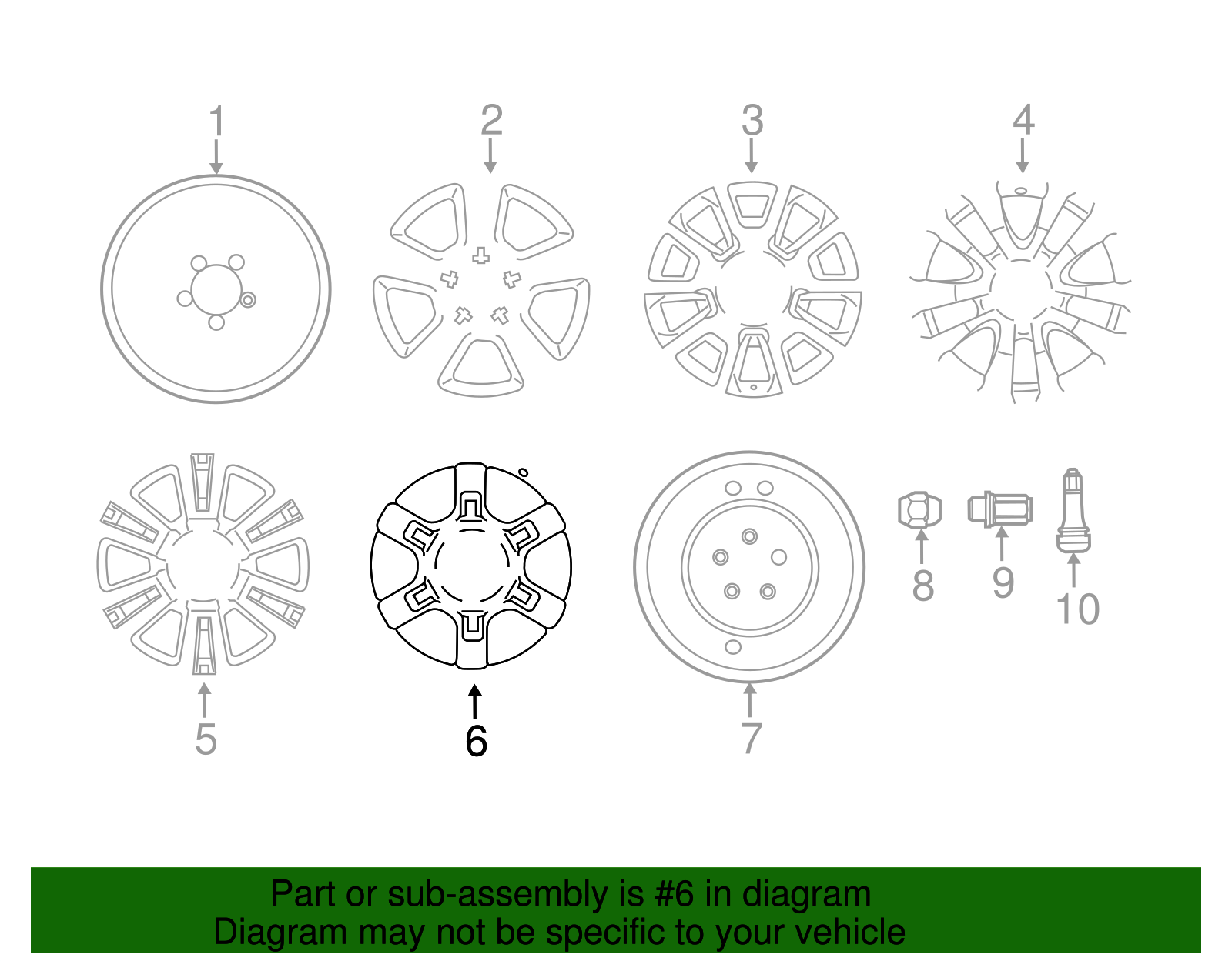 Genuine Toyota Wheel Disc Chome 6 Spoke 20 Inch part# 42611-0C211 for ...