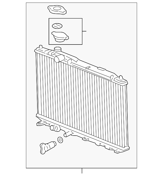 19010-RW0-A61 - Radiator Assembly 2013-2015 Honda Civic | Honda Parts ...