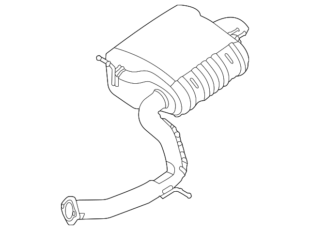 28710-S1350 - Hyundai Rear Muffler 2021-2023 Hyundai Santa Fe ...