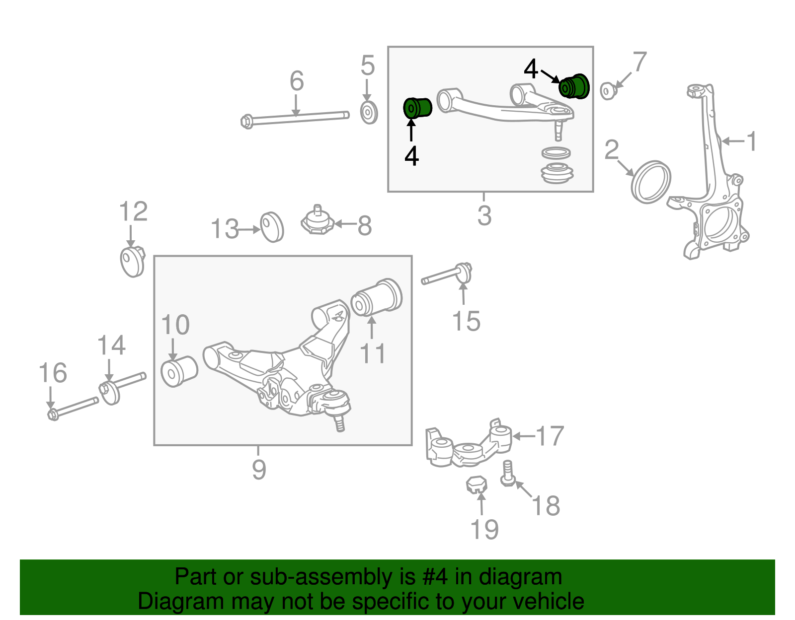 2007-2022 Toyota Suspension Control Arm Bushing (Left, Right, Front ...
