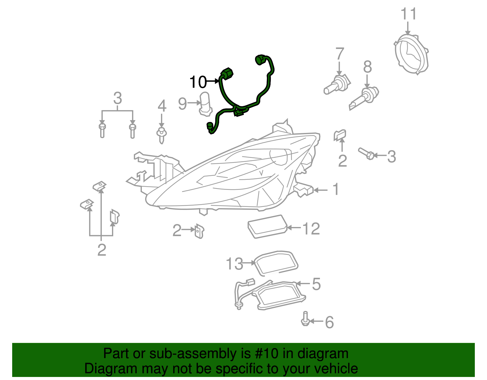 2009-2010 Mazda 6 Socket & Wire GS3M-51-155 | OEM Parts Online