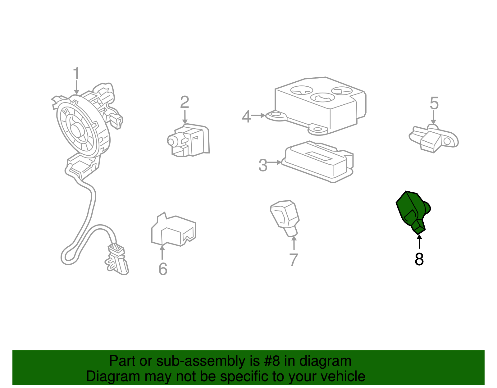 2017-2020 GM Airbag Side Impact Rear Sensor 26671010 | Capital Chevy Parts