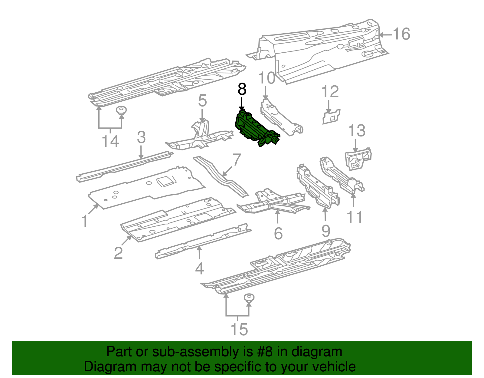 204-610-06-17 - Mercedes-Benz Front Cross-Member 2010-2015 Mercedes ...
