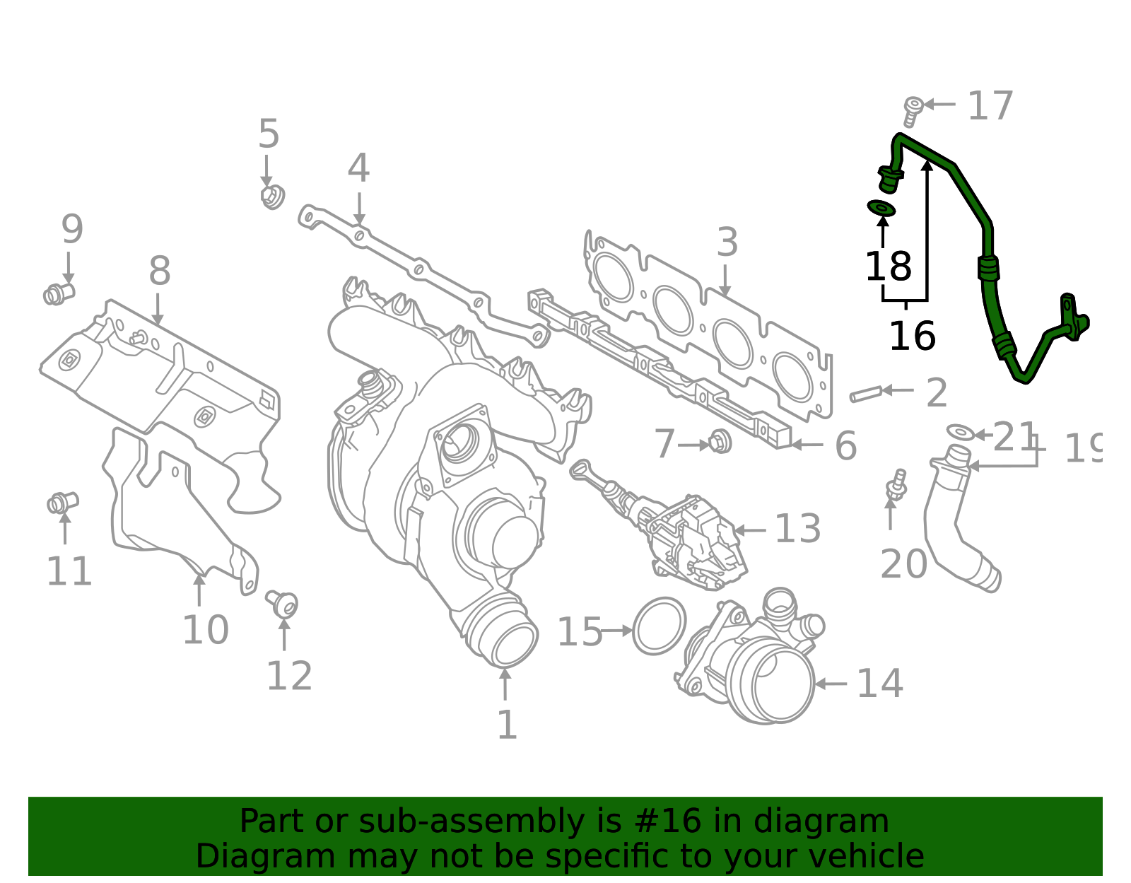 15407-WAA01 - Turbocharger Oil Line Toyota San Diego Parts