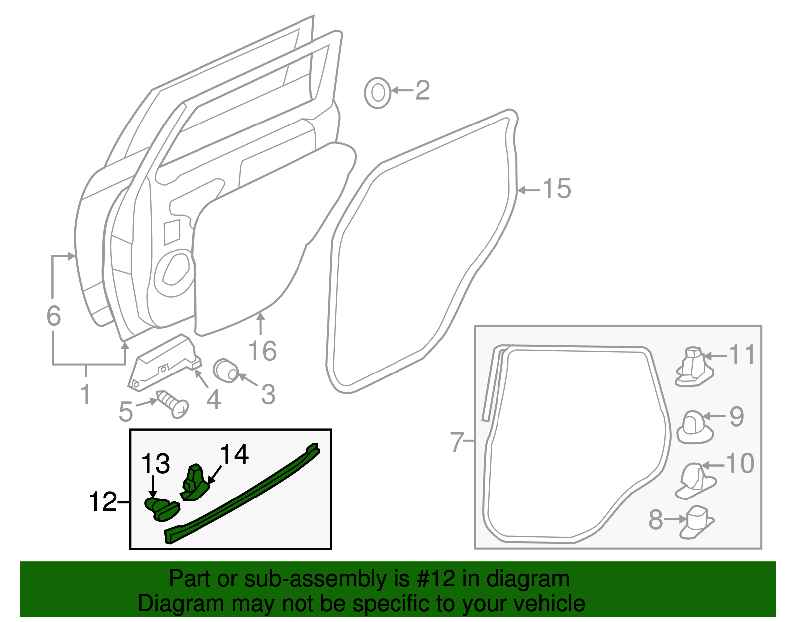 2011-2024 Mitsubishi Lower Weather-Strip 5755A199 | Mitsubishi Parts ...