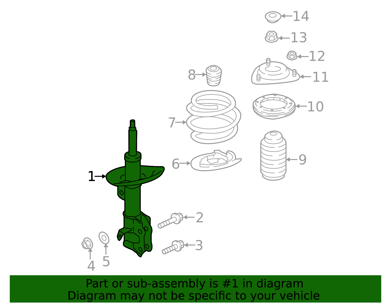 2020-2025 Subaru Ascent Strut Complete F Right-hand 20310XC02E | OEM ...