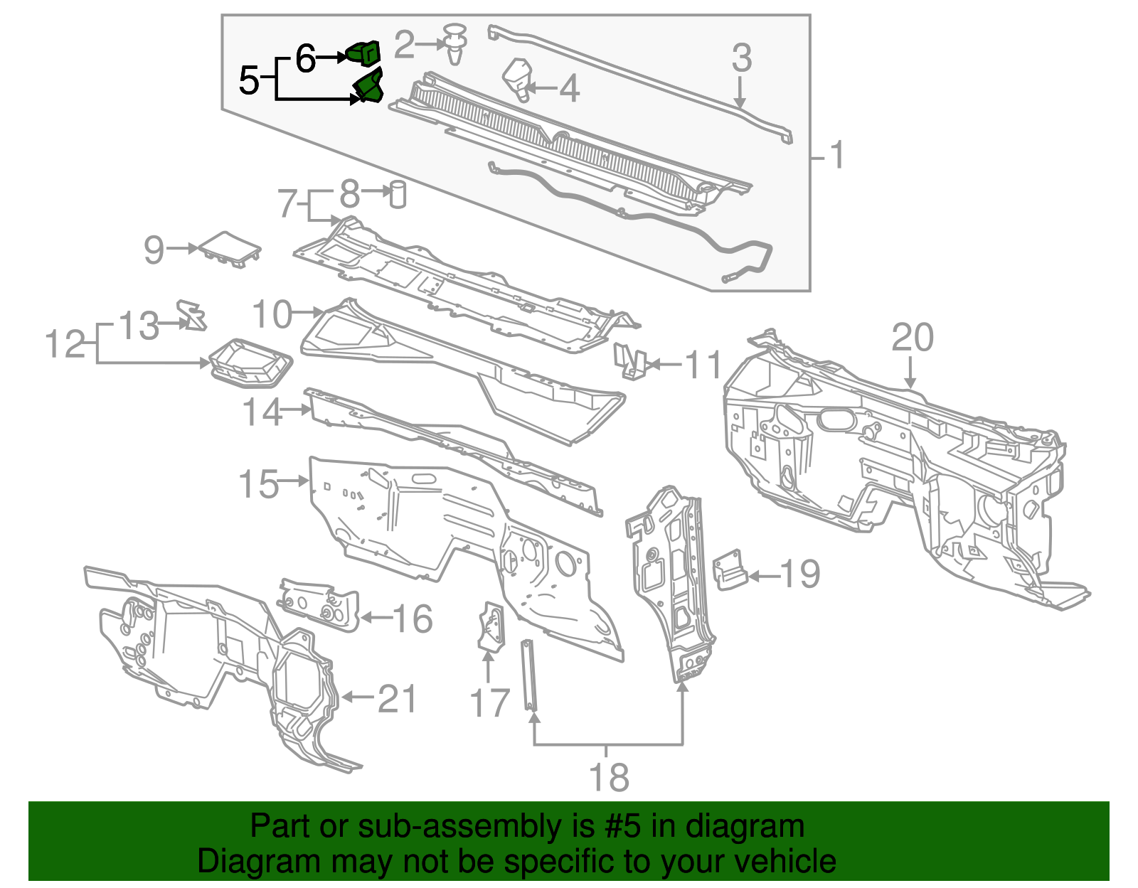 2015-2020 GMC Black Driver Side Air Inlet Grille Panel Extension ...