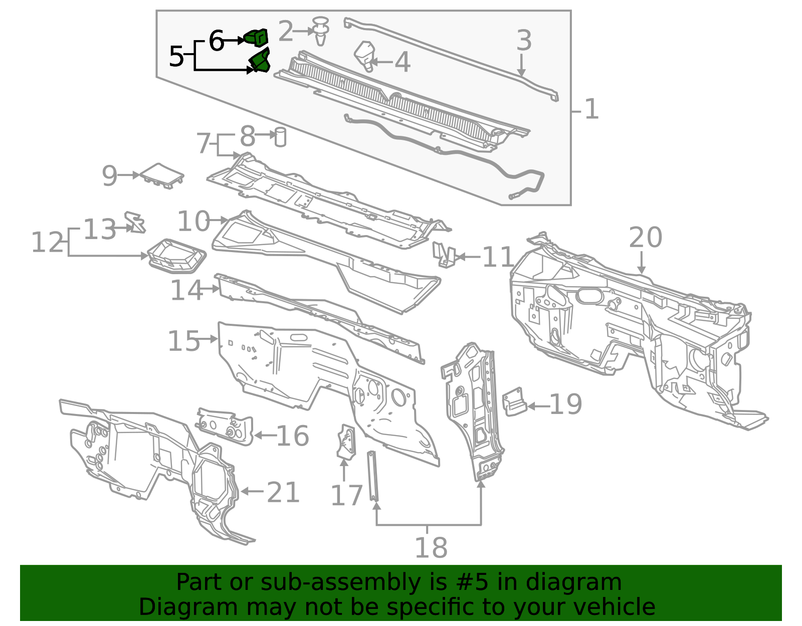 2015-2020 GMC Black Driver Side Air Inlet Grille Panel Extension ...