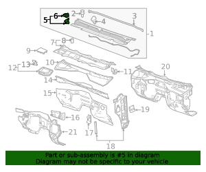 2015-2020 Chevrolet Black Passenger Side Air Inlet Grille Panel ...