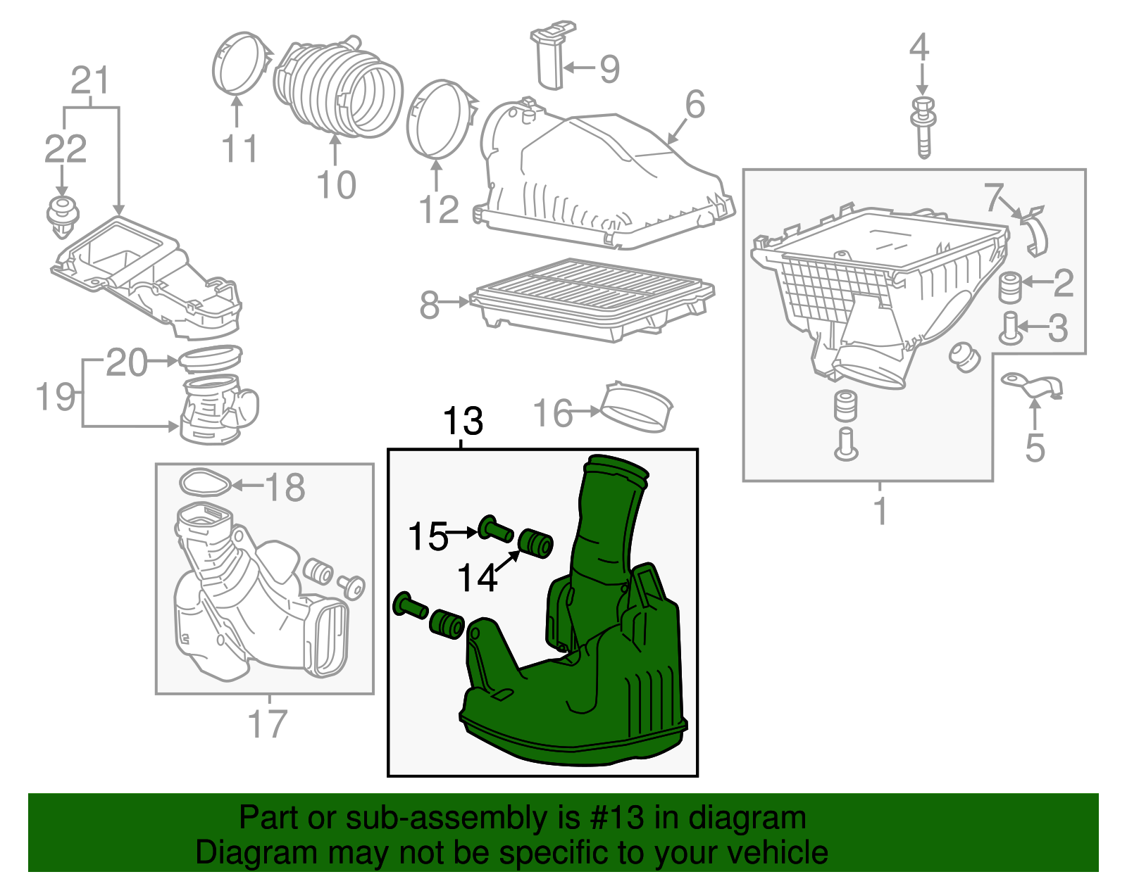 17230-5G0-A00 - Resonator 2013-2017 Honda Accord | Honda Parts Online