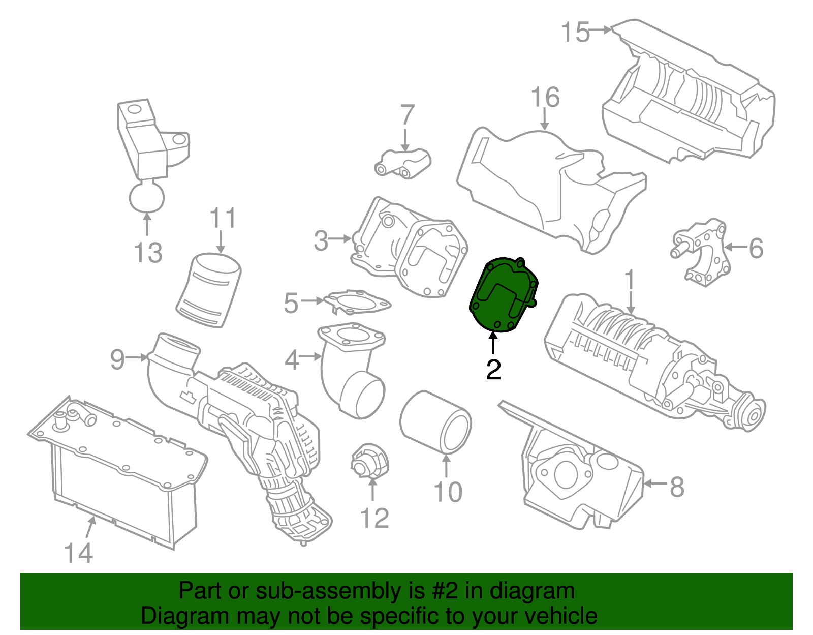 2014-2016 Nissan Supercharger Gasket 14115-3KY0A | Temecula Nissan Parts