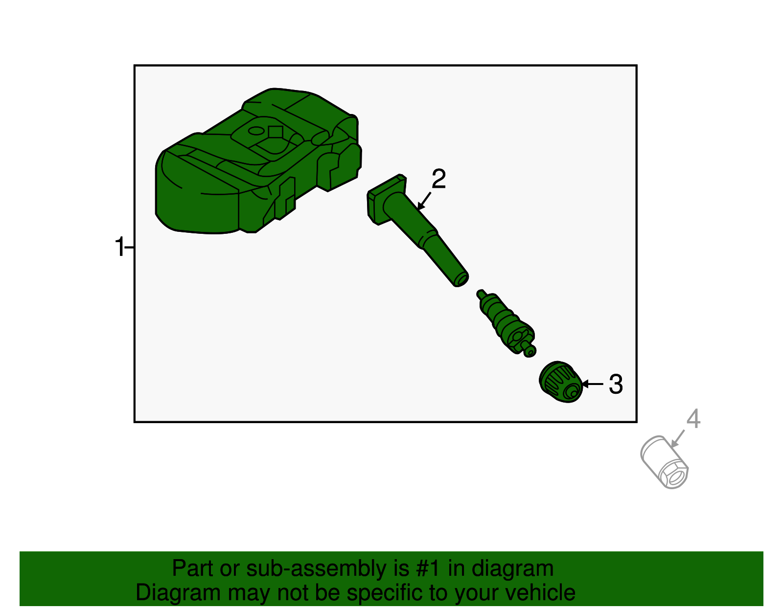 2016-2023 Hyundai Tire Pressure Monitoring System (TPMS) Sensor 52933 ...