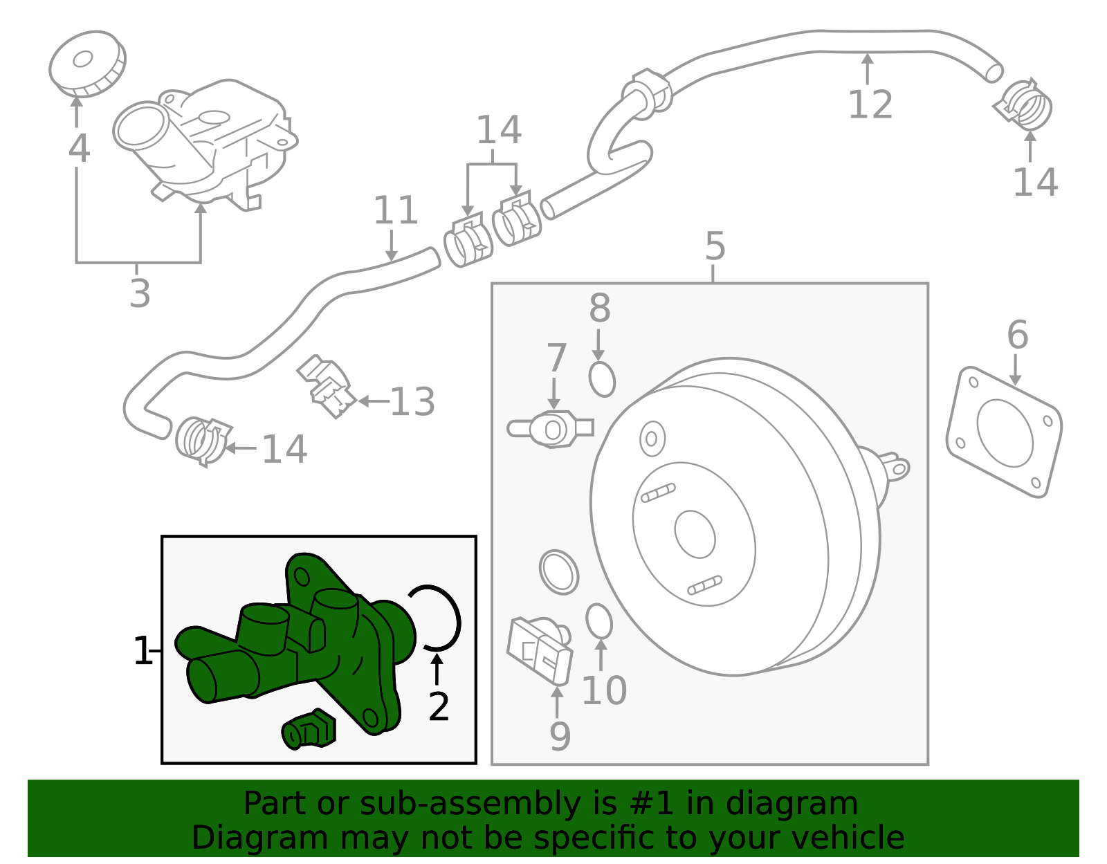 2014-2020 Mitsubishi Outlander Master Cylinder 4625A419 | OEM Parts Online
