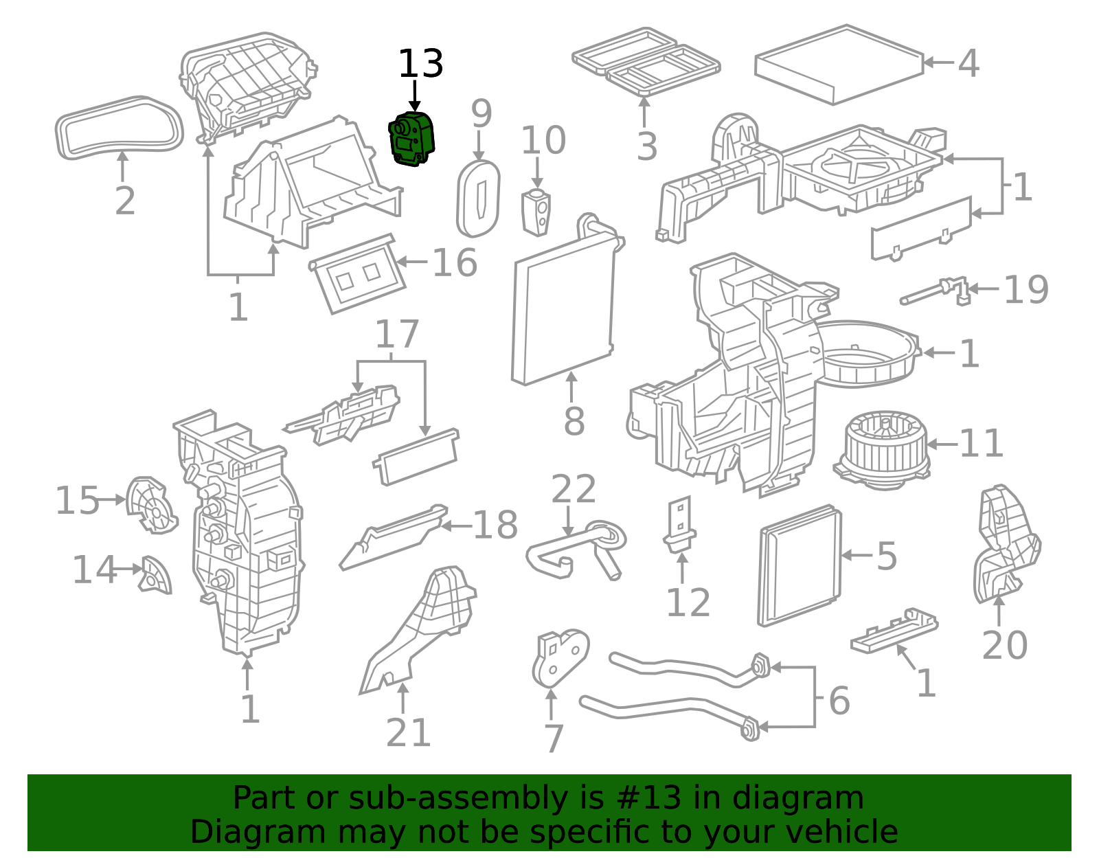 13372986 - Heating and Air Conditioning Mode Control Actuator - 2011 ...