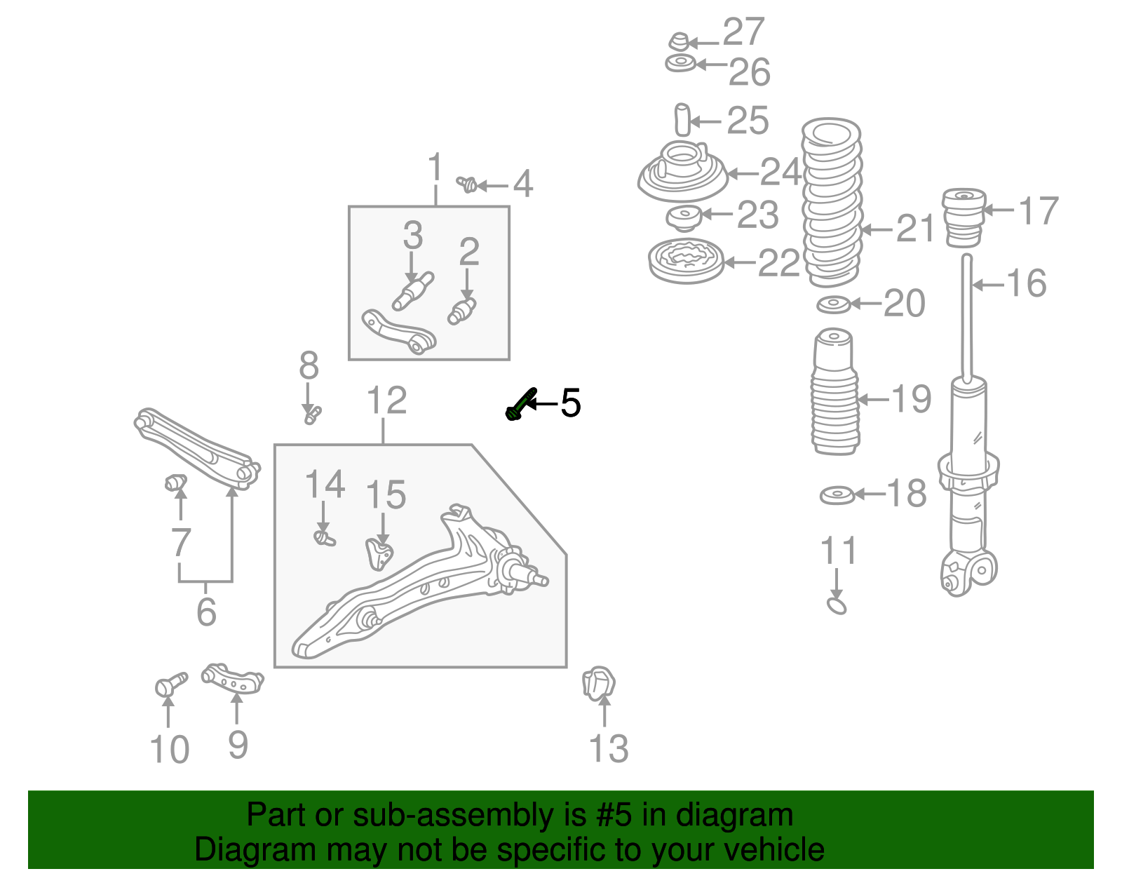 90172-S04-003 - Upper Arm Bolt 1996-2001 Honda | Honda Parts Online
