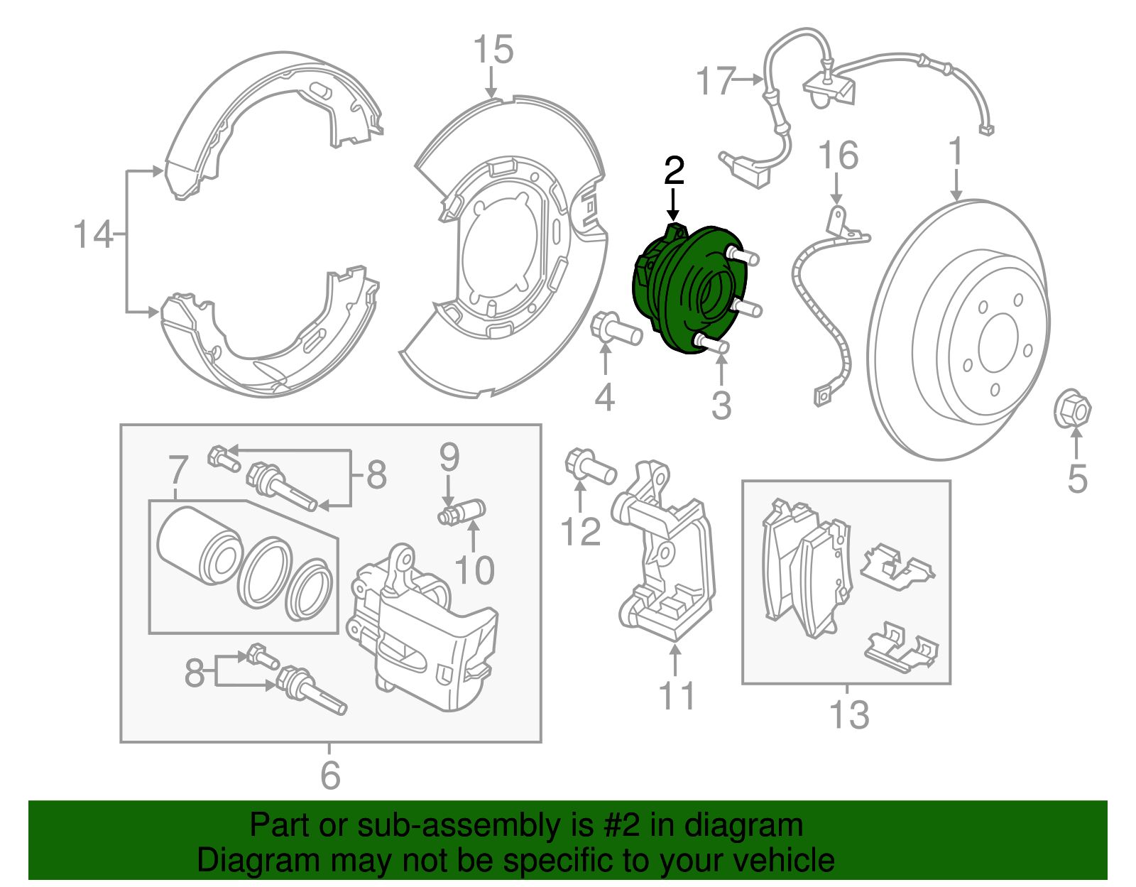 2009-2017 Mopar Hub & Bearing Assembly 04779572AB | Mopar Parts Canada