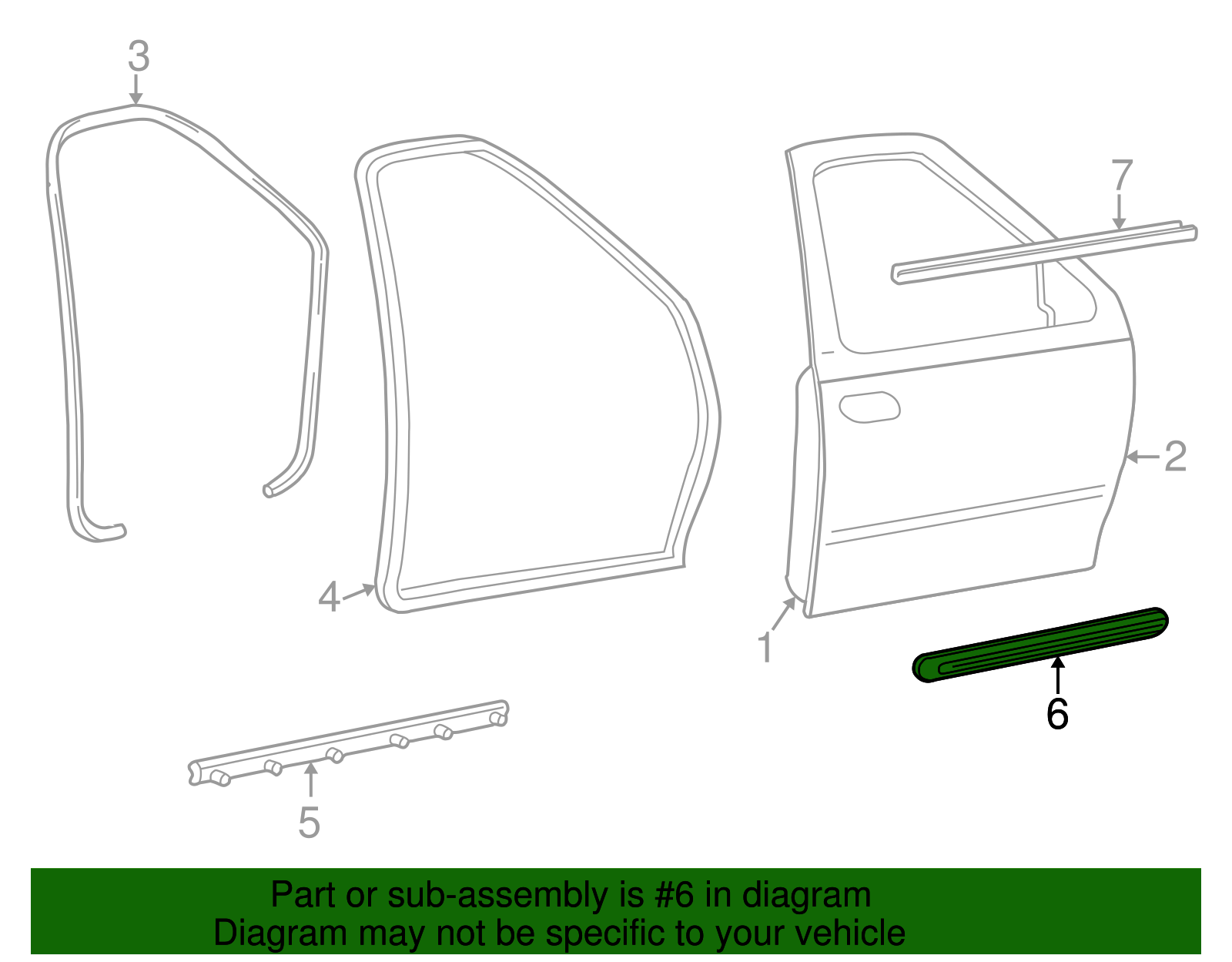 XL3Z-1520878-APTM - Body Side Molding 1999-2004 Ford | Ford Parts Direct