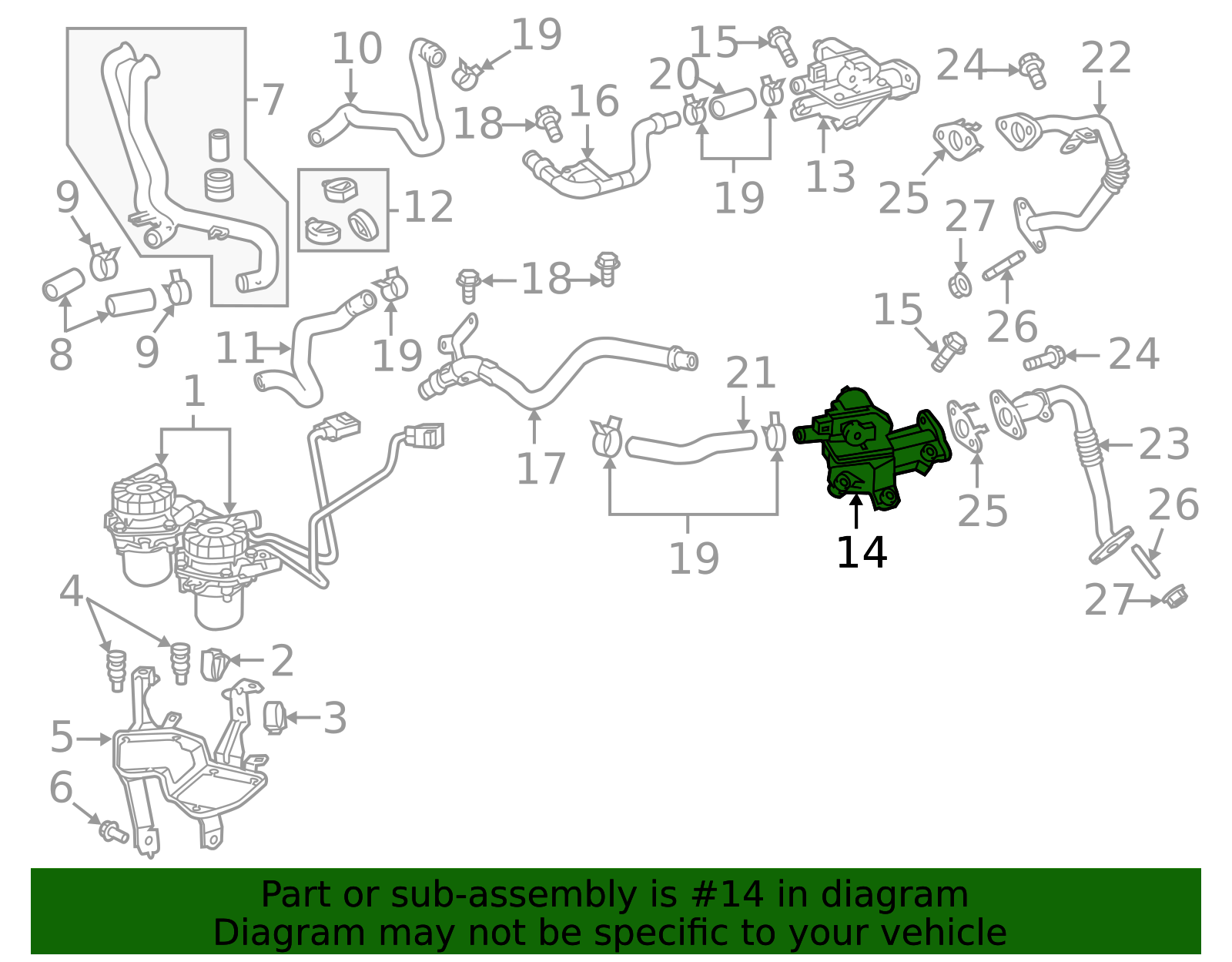 2010-2013 Toyota Valve Set, Emission Control, No. 1 25702-38050 ...