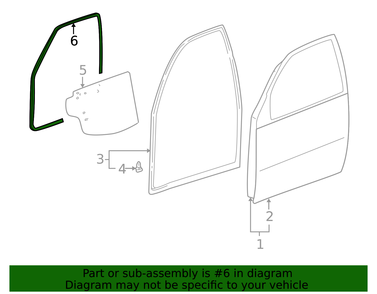 Genuine Official Toyota Surround Weather-Strip part# 62311-42060-B0 for ...