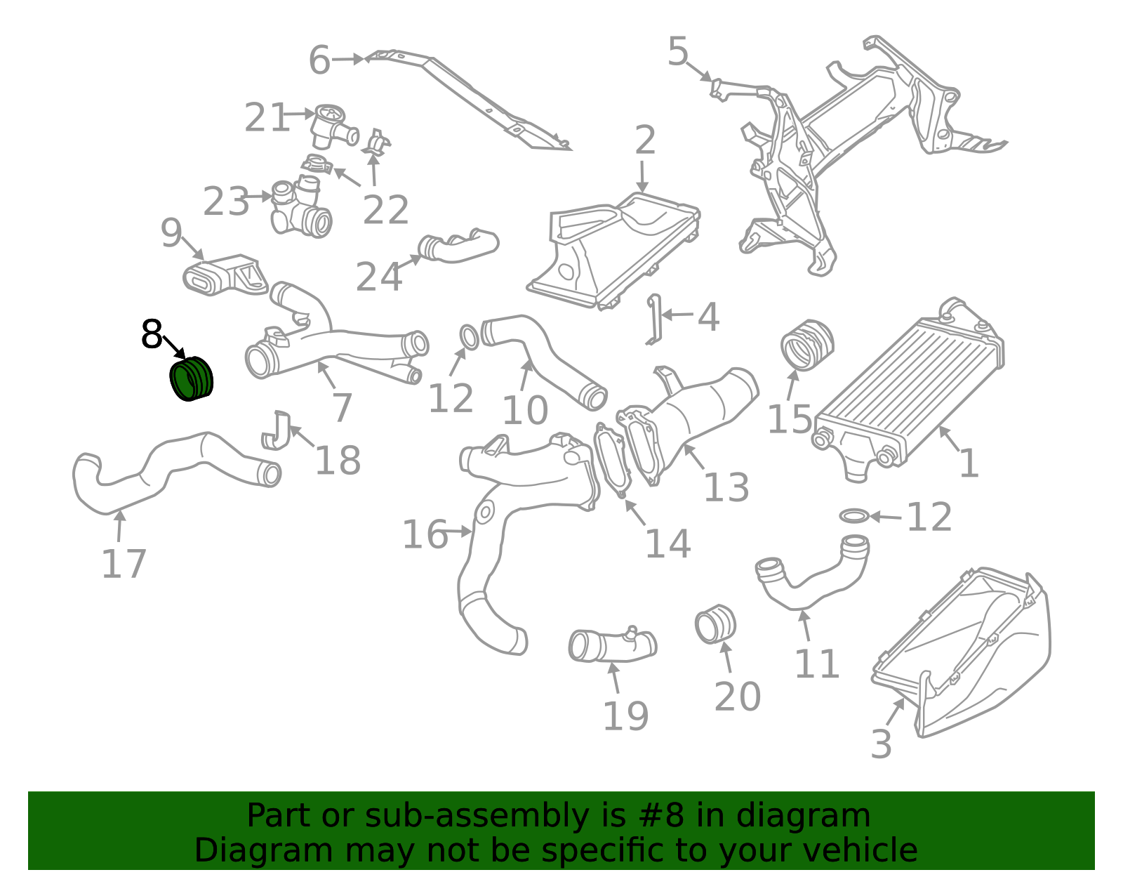 2001-2005 Porsche 911 Inter-Cooler Pipe Adapter 996-110-647-71 | Parts