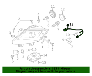 2007-2009 Mazda CX-9 | Socket & Wire | TD12-51-064 | Mazda Online Parts