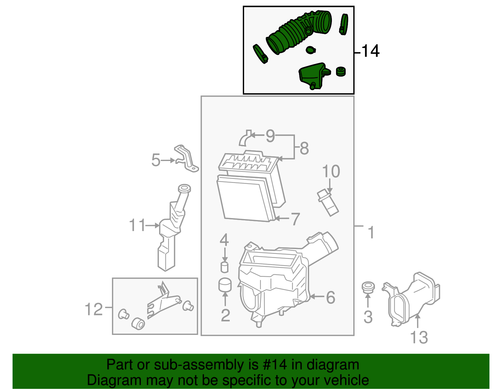 2007-2012 Infiniti Duct Assembly 16576-JK21A | Faulkner Infiniti of ...