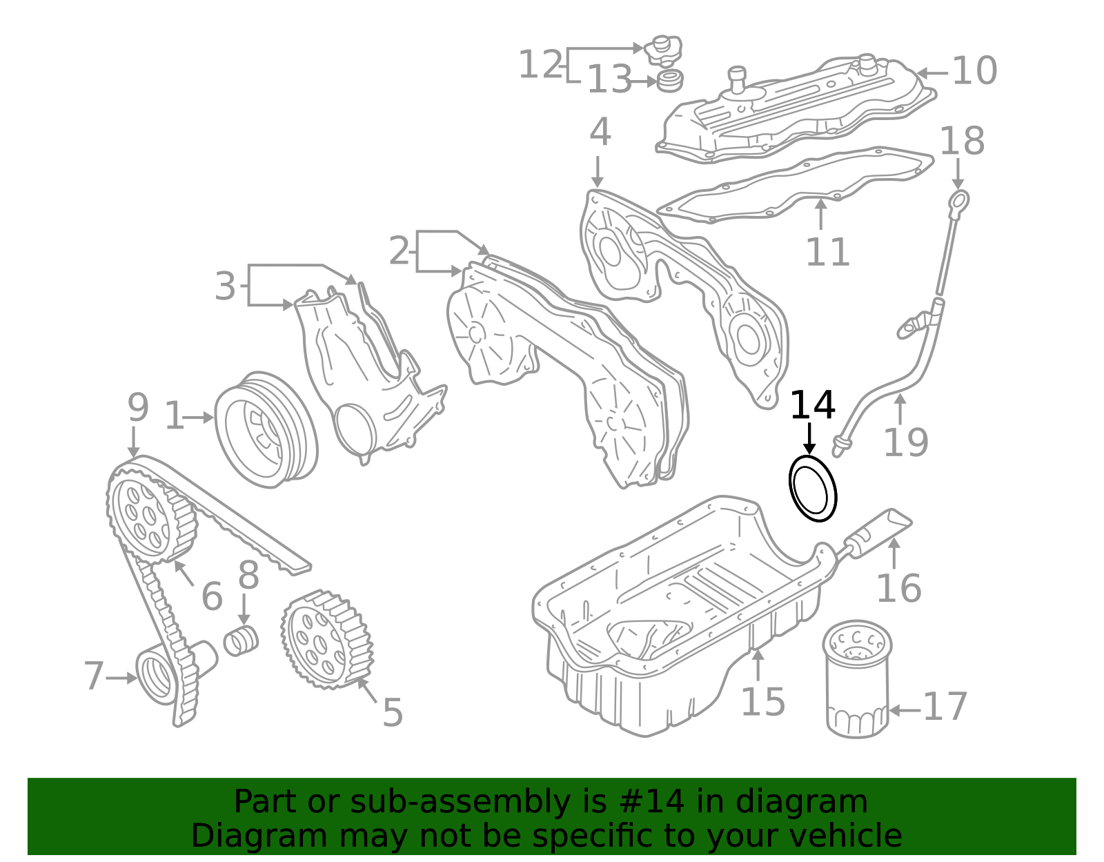 1994-2004 Nissan Seal 13510-10Y12 | Parts for Nissans