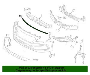 2015-2017 Hyundai Sonata Upper Molding 86362-C2000 | OEM Hyundai Parts