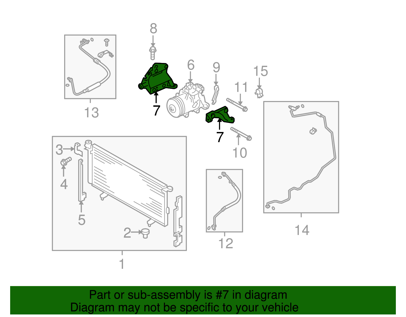 2010-2014 Subary Outback Legacy Front Right Passenger Side A/C ...
