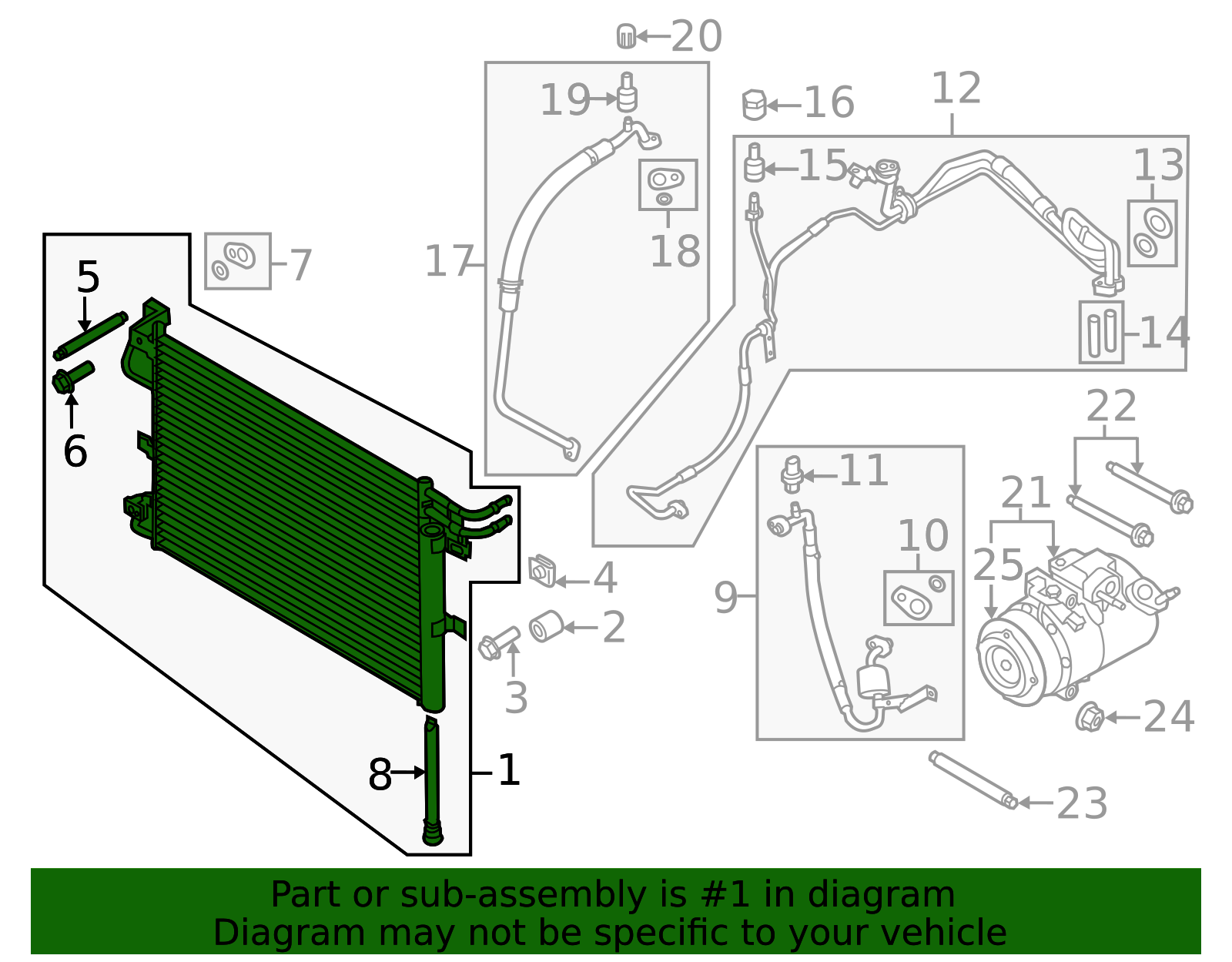 2013-2019 Ford | A/C Condenser | EB5Z-19712-F | Walls' Ford Parts