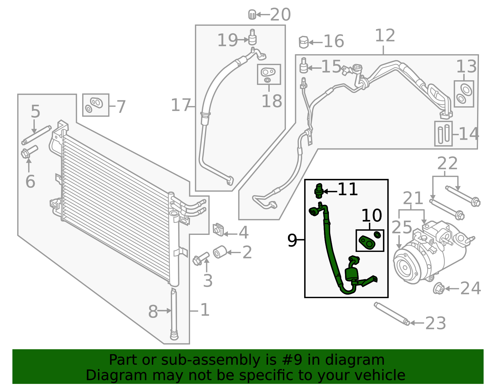 A/C Refrigerant Discharge Hose | FB5Z-19972-E | Walls' Ford Parts