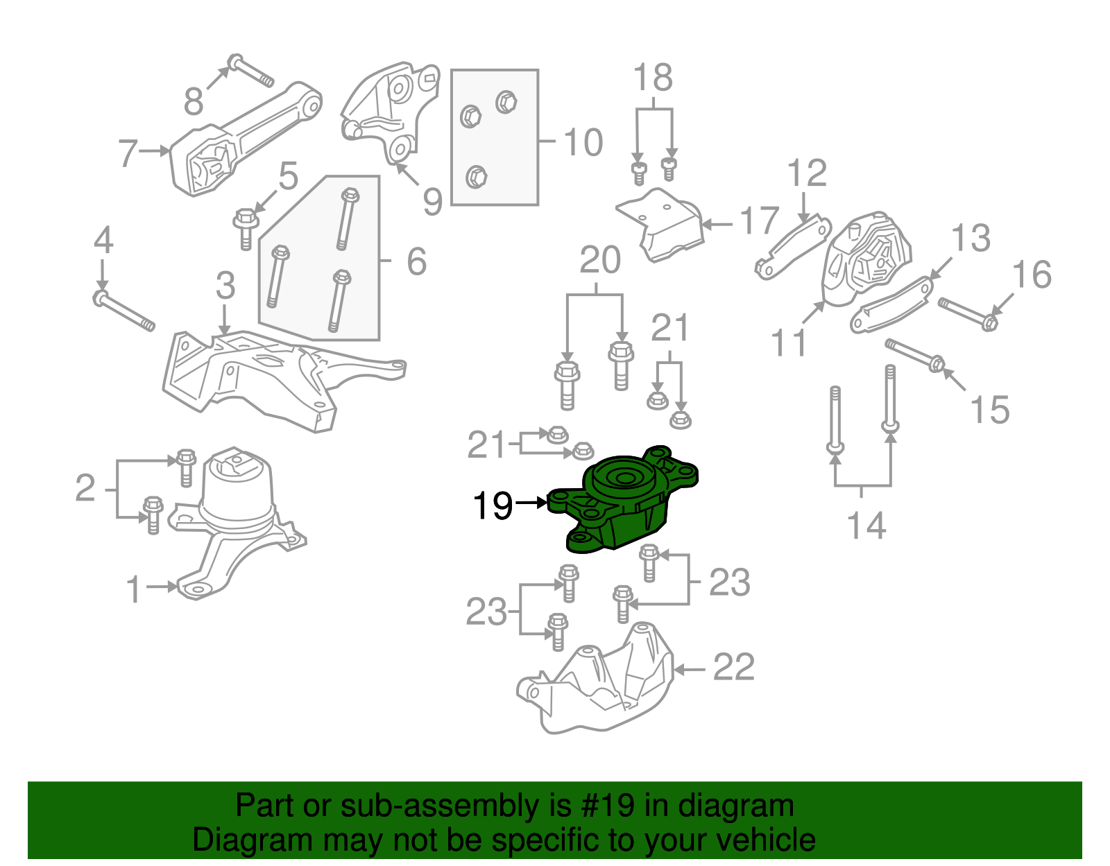 2008-2012 Land Rover LR2 Trans Mount LR062669 | OEM Parts Online