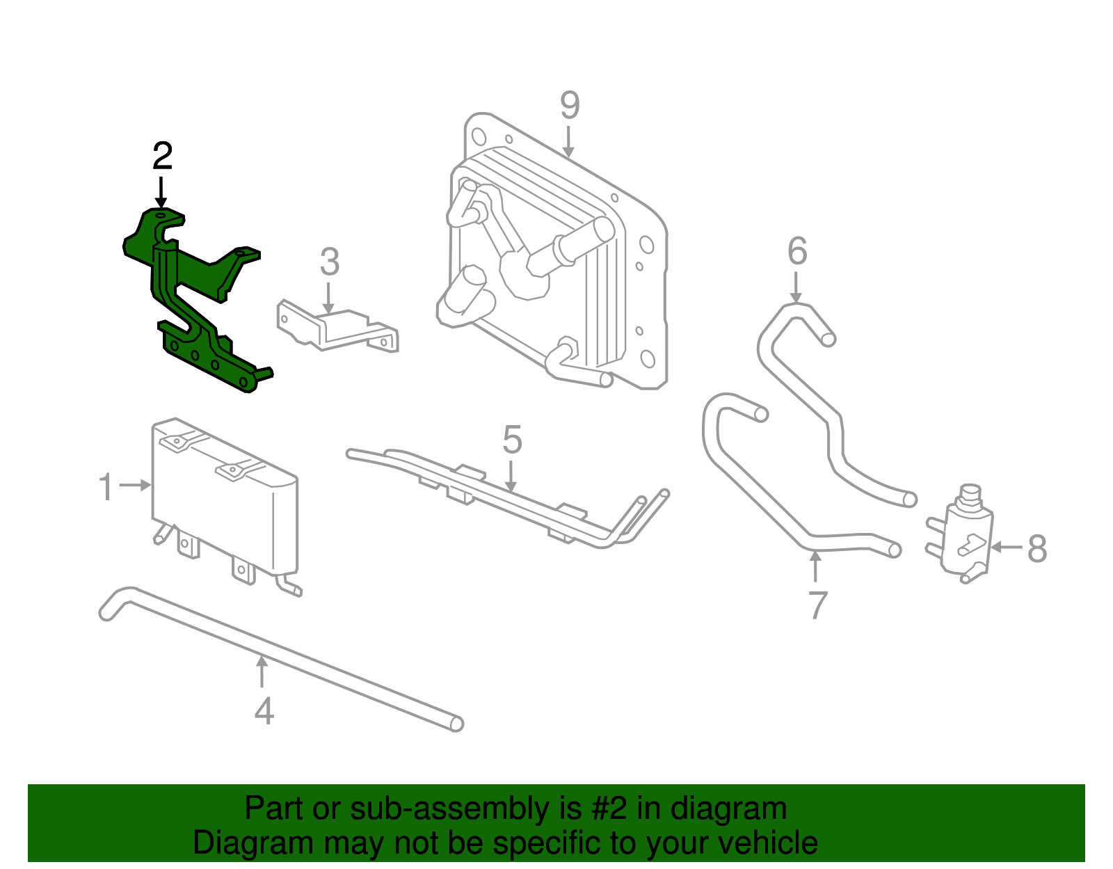 2015-2018 Chevrolet City Express Upper Transmission Oil Cooler Line ...