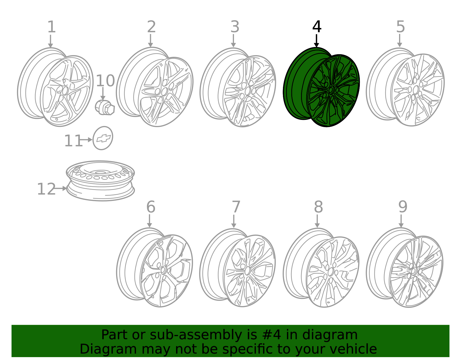 23389657 - 2019-2024 Chevrolet Malibu - Wheel, Alloy | Partners Chevy
