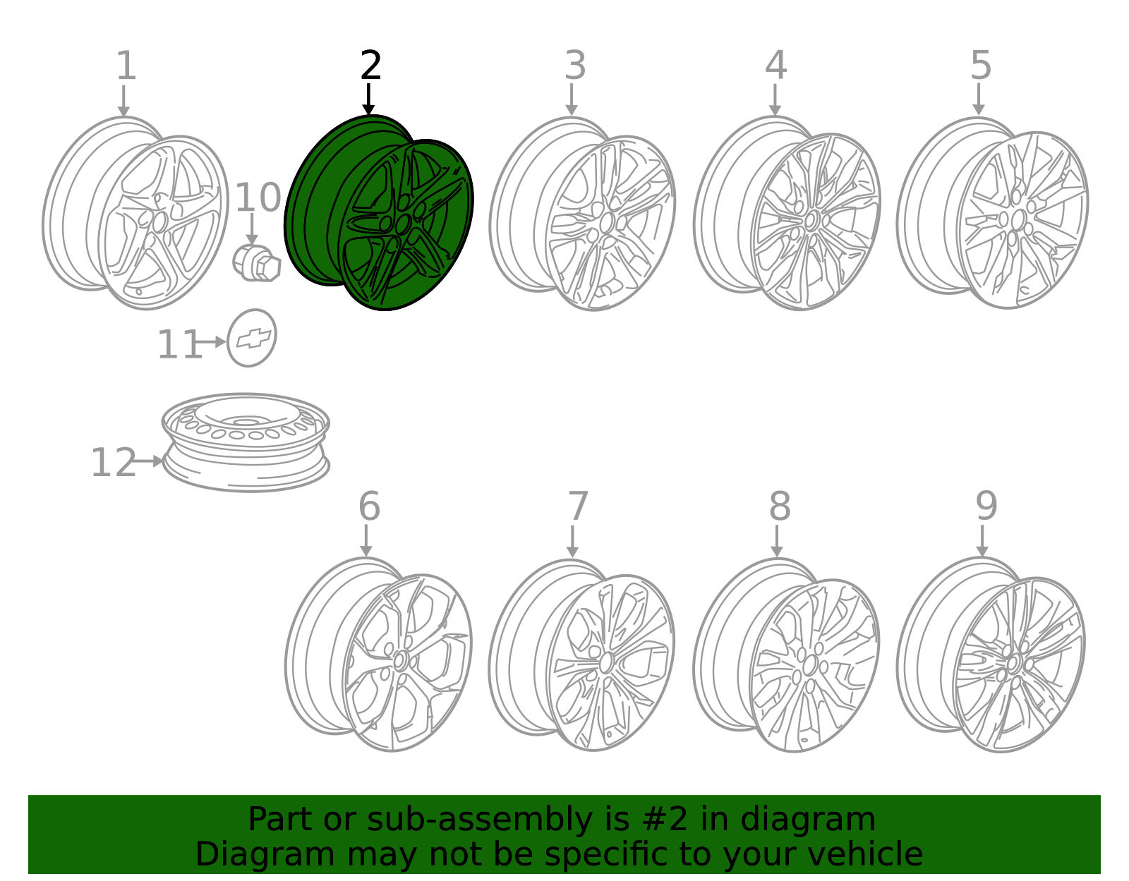 84711517 - 2019-2025 Chevrolet Malibu - Wheel, Alloy | Partners Chevy