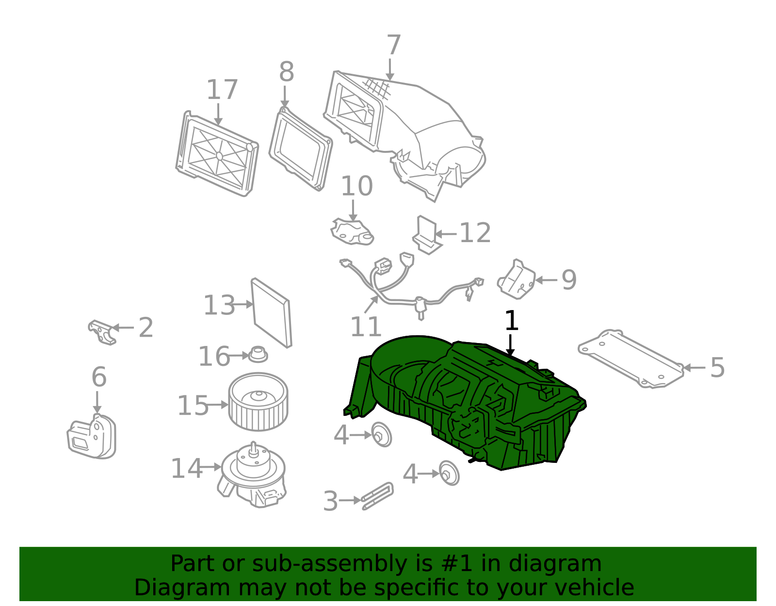 5R3Z-19850-A - 2005-2009 Ford Mustang - Evaporator Assembly | Dealer ...