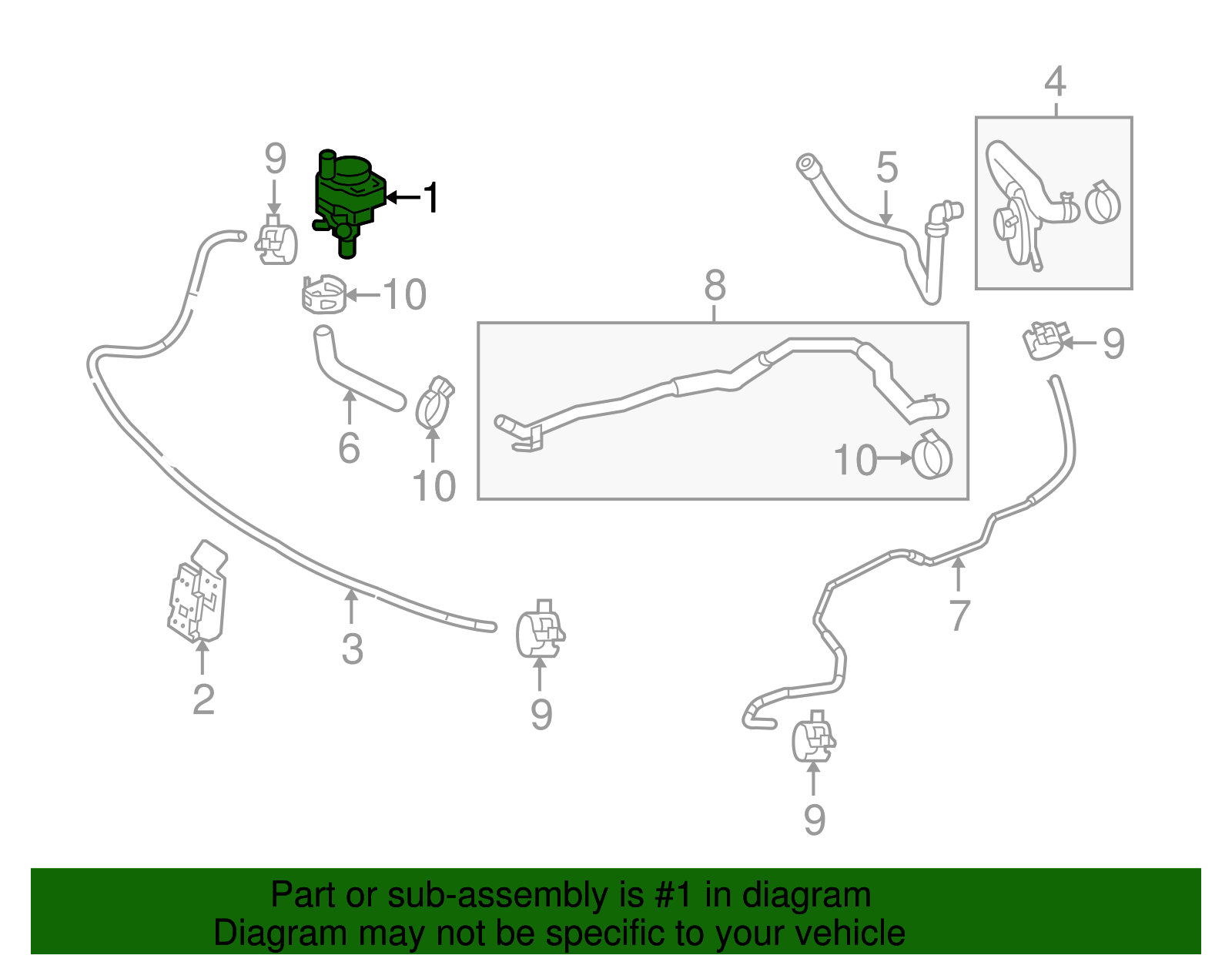 204-835-02-64 - Engine Auxiliary Water Pump 2008-2020 Mercedes-Benz ...